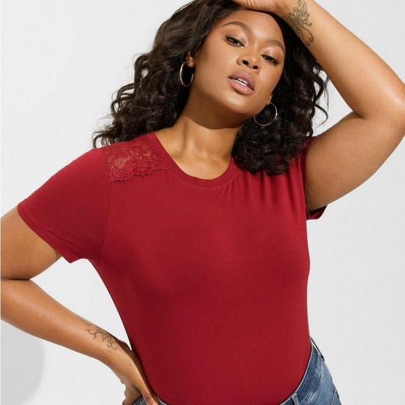 torrid | Tops | Torrid 3 Super Soft Lace Tee | Poshmark